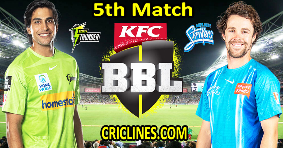 SYT vs ADS-Today Match Prediction-Dream11-BBL T20 2022-23-5th Match-Who ...