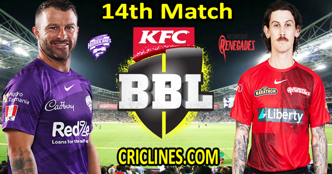 Today Match Prediction-HBH vs MLR-Dream11-BBL T20 2022-23-14th Match ...