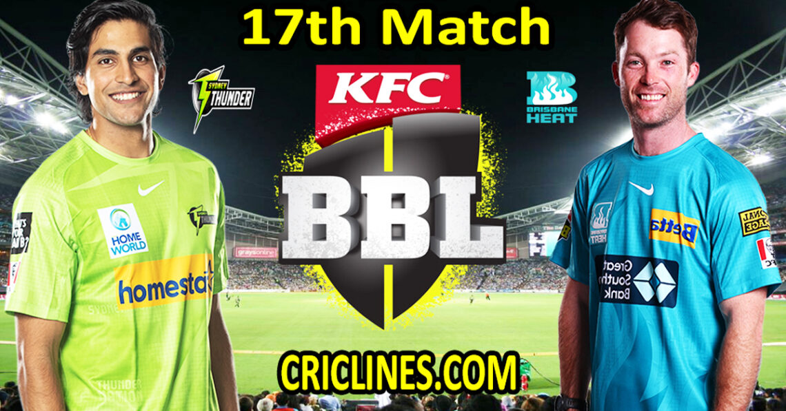 Today Match Prediction-SYT vs BH-Dream11-BBL T20 2022-23-17th Match-Who ...