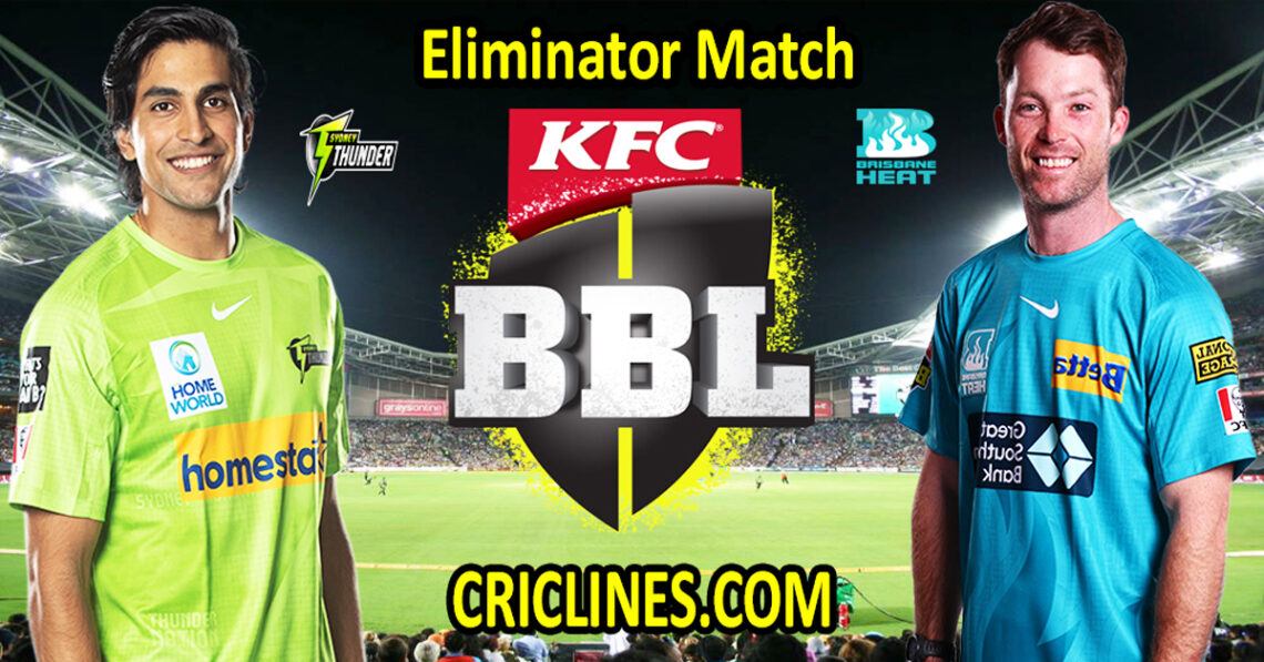 Today Match Prediction-SYT vs BH-Dream11-BBL T20 2022-23-Eliminator ...