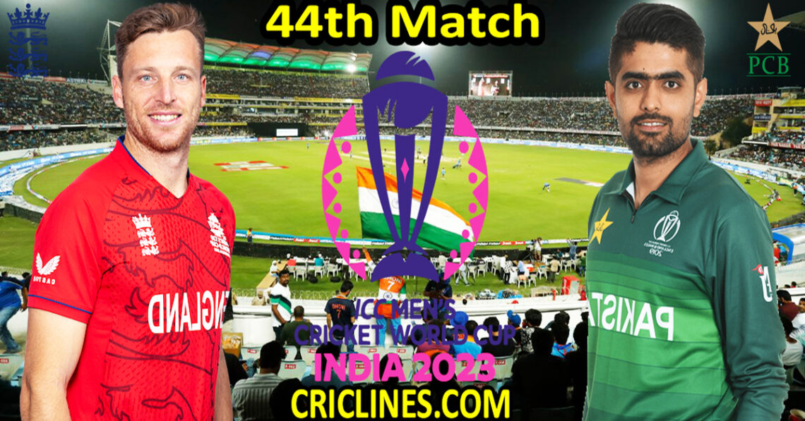 Today Match Prediction-England vs Pakistan-ODI Cricket World Cup 2023 ...