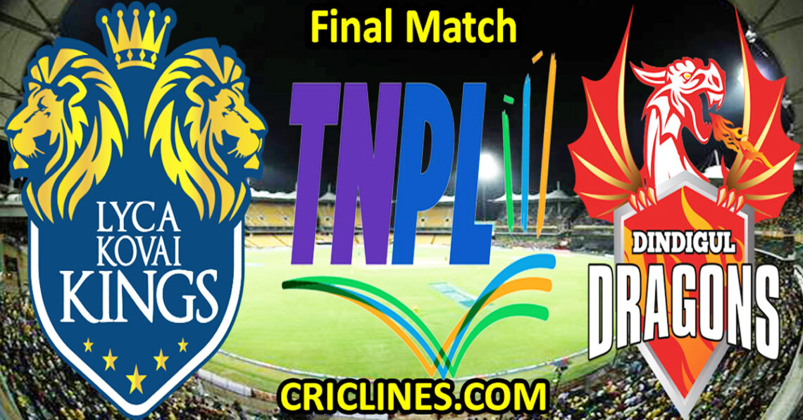Today Match Prediction-LKK vs DID-TNPL T20 2024-Final Match-Who Will Win