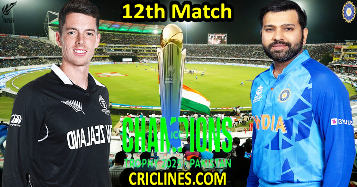 Today Match Prediction-NZL vs IND-ICC Champions Trophy-CT 2025-12th Match-Who Will Win