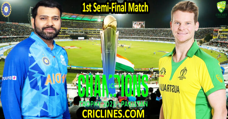 Today Match Prediction-IND vs AUS-ICC Champions Trophy-CT 2025-1st Semi ...