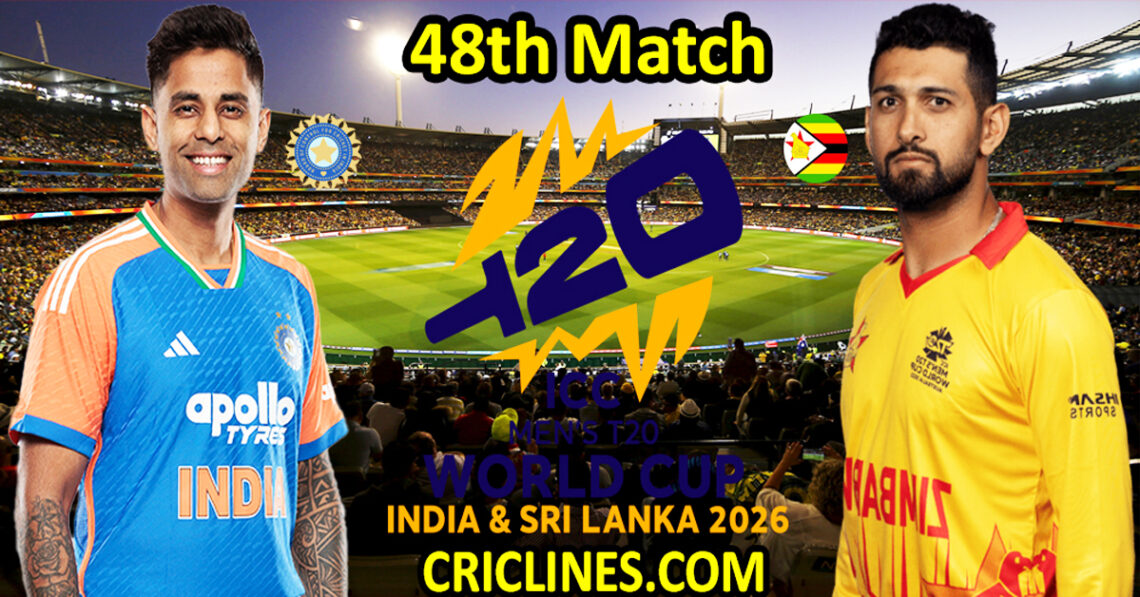 IND vs ZIM-Today Match Prediction-Dream11-ICC T20 World Cup 2026-48th ...