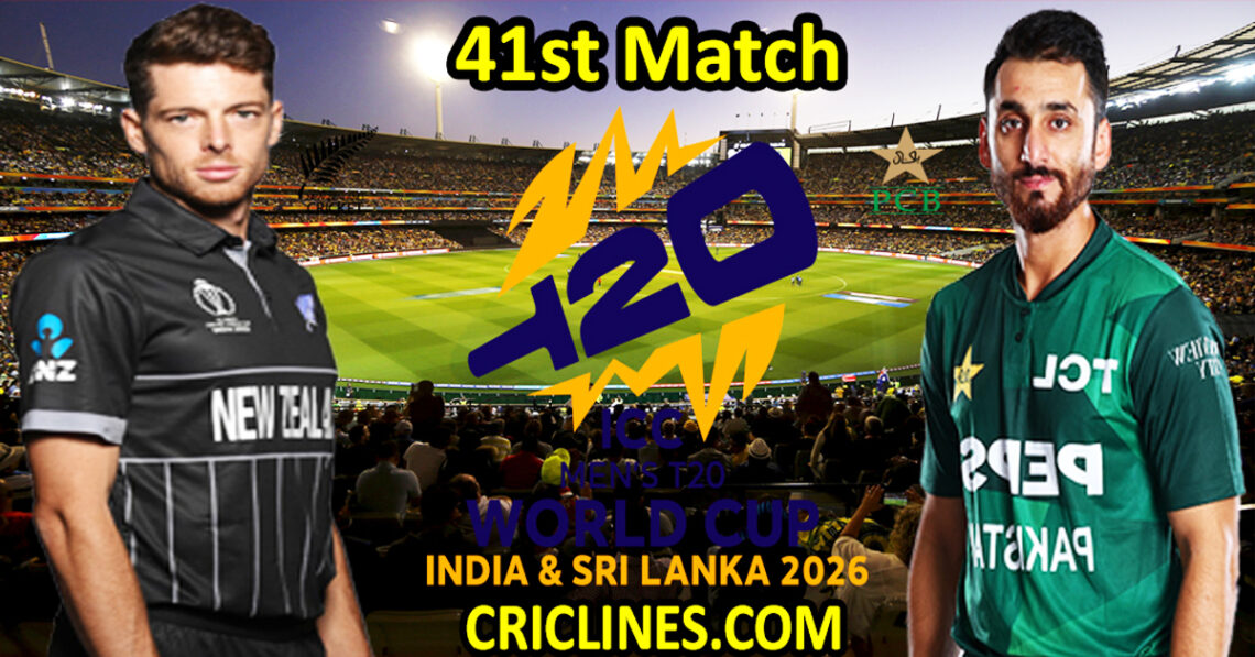 NZ vs PAK-Today Match Prediction-Dream11-ICC T20 World Cup 2026-41st ...
